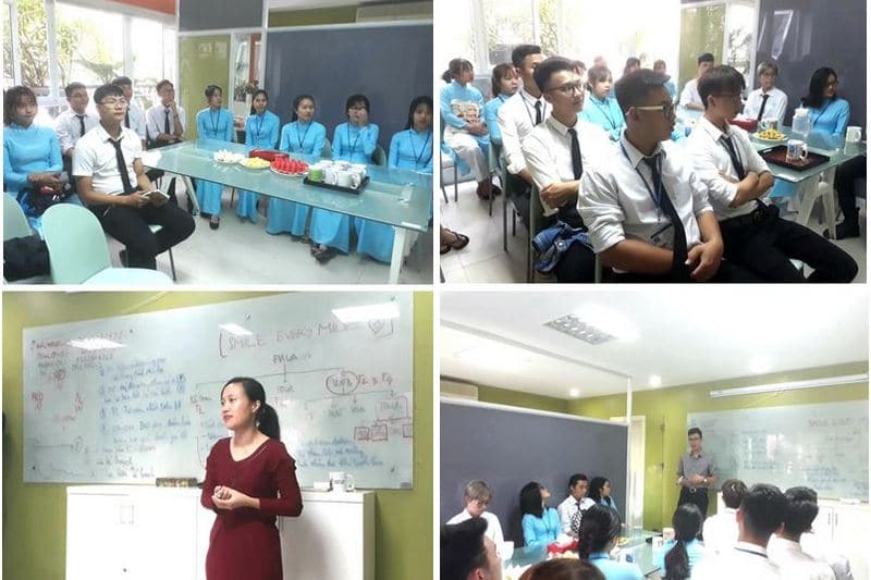 Company visit – Students from Hanoi Open University | Eviva Tour Vietnam